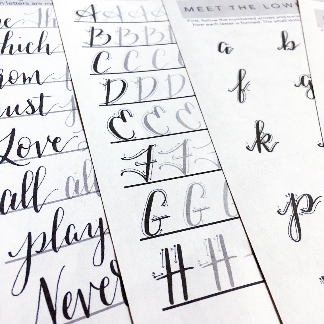 Modern Calligraphy PRINTABLE Worksheet INSTANT DOWNLOAD Kinda Modern ...