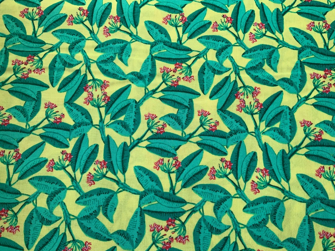 Jungle Leaves Fabric Tropical Fabric - Leaves Fabric Foliage Ferns Kids ...