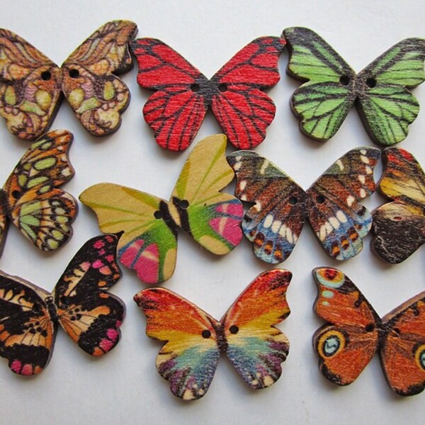 Butterfly Buttons - Etsy