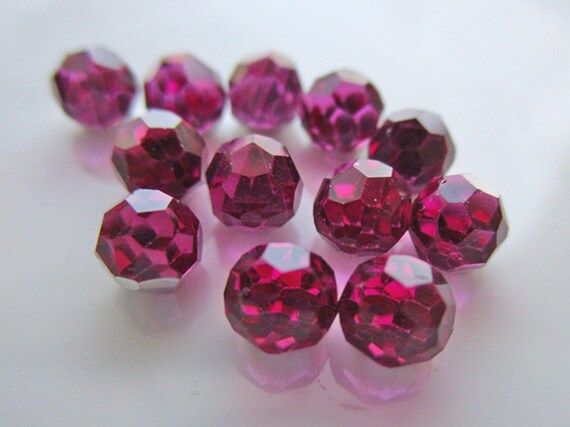 12 Vintage Wine Red Swarovski Crystal Cabochons 5mm Faceted - Etsy