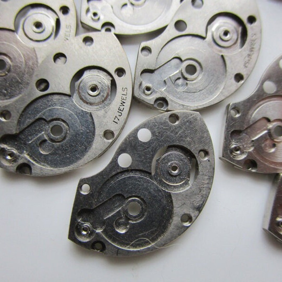 25 Vintage Watch Part Bridges, Rhodium-plated Brass, 21mm X 12mm - Etsy