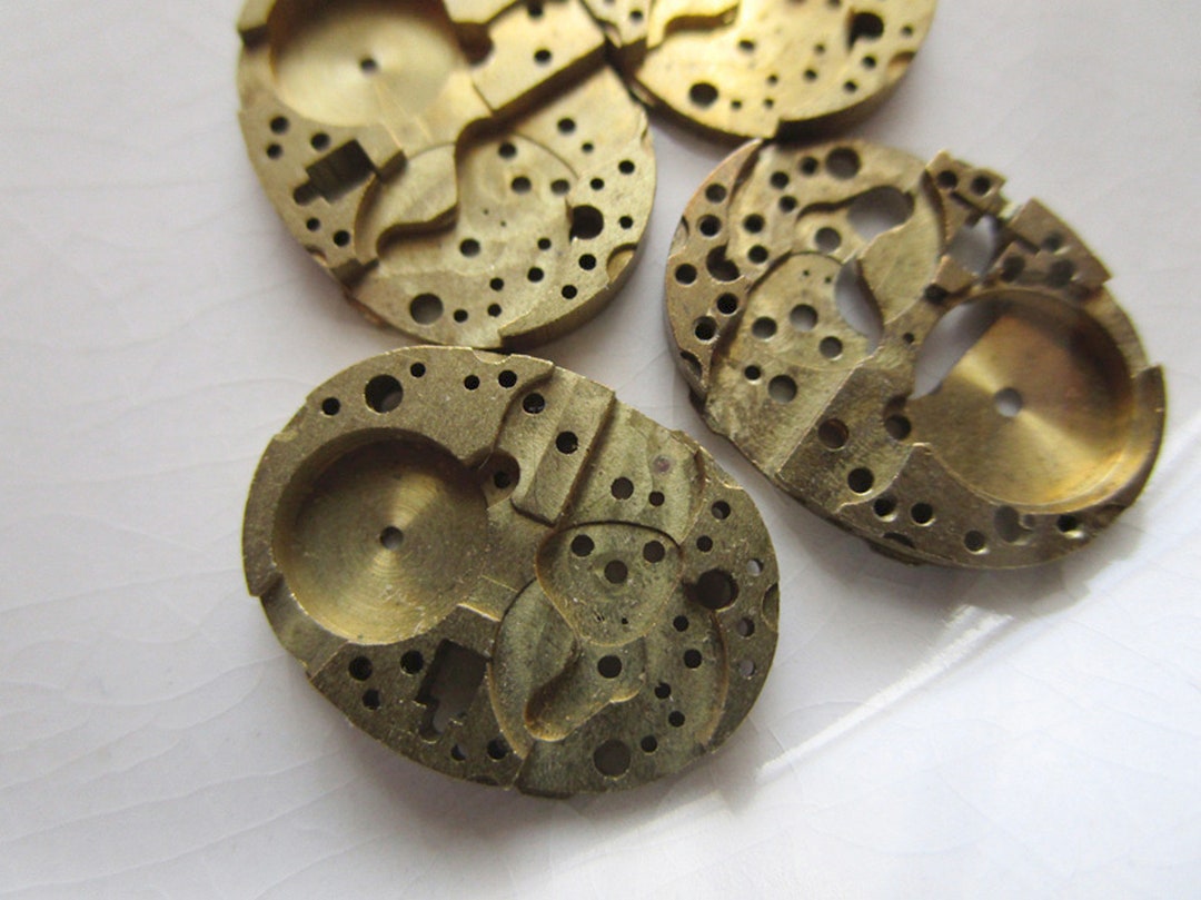 12 Vintage Raw Brass Watch Plates, 17mm X 13mm Oval - Etsy