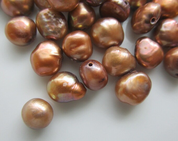 55 Light Brown Freshwater Nugget Pearls, 7mm Nugget - Etsy