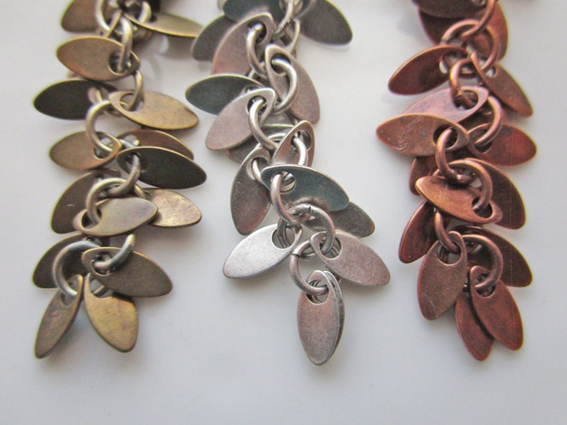 Vintage Brass Chain With Oval Danglesraw Brass Antiqued - Etsy