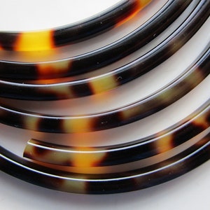 6 Tortoiseshell Plastic Curved Pieces, 73mm X 4mm - Etsy