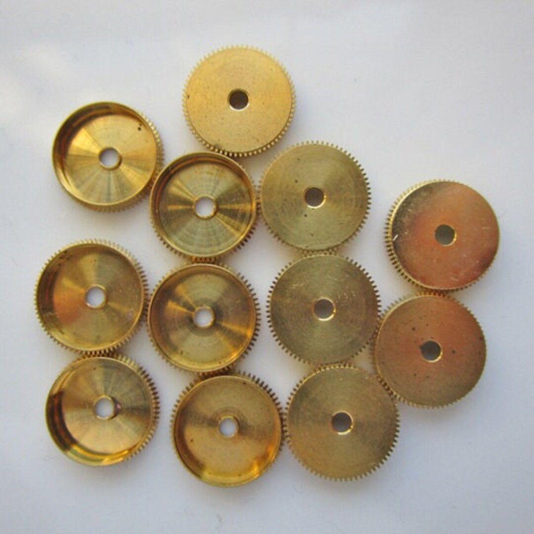 12 Vintage Brass Barrel Drum Watch Parts, 11mm Round - Etsy