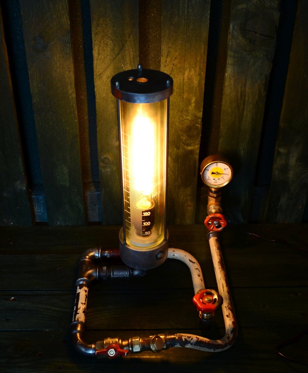 SOLD Steampunk Lamp Steampunk Light Industrial Lamp With - Etsy