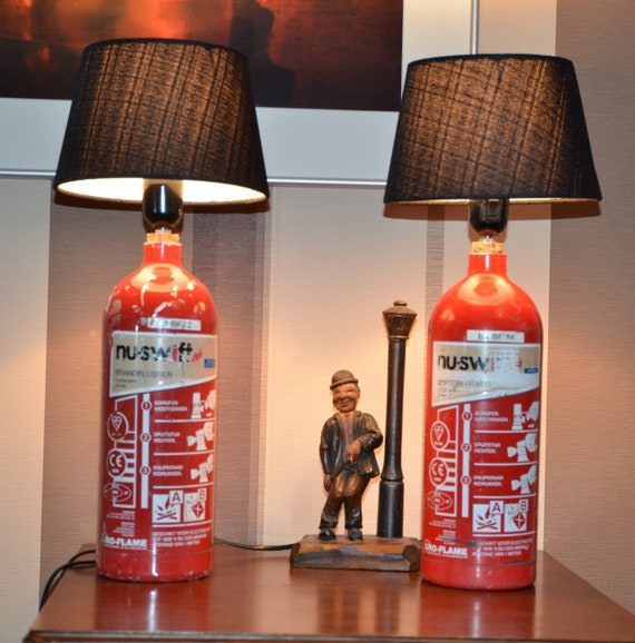 SOLD Steampunk lamps 2 Fire extinguishers steampunk lamps | Etsy