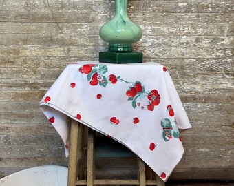 Vintage Tablecloth 1950s Floral Tablecloth Vintage Decor Retro Decor ...