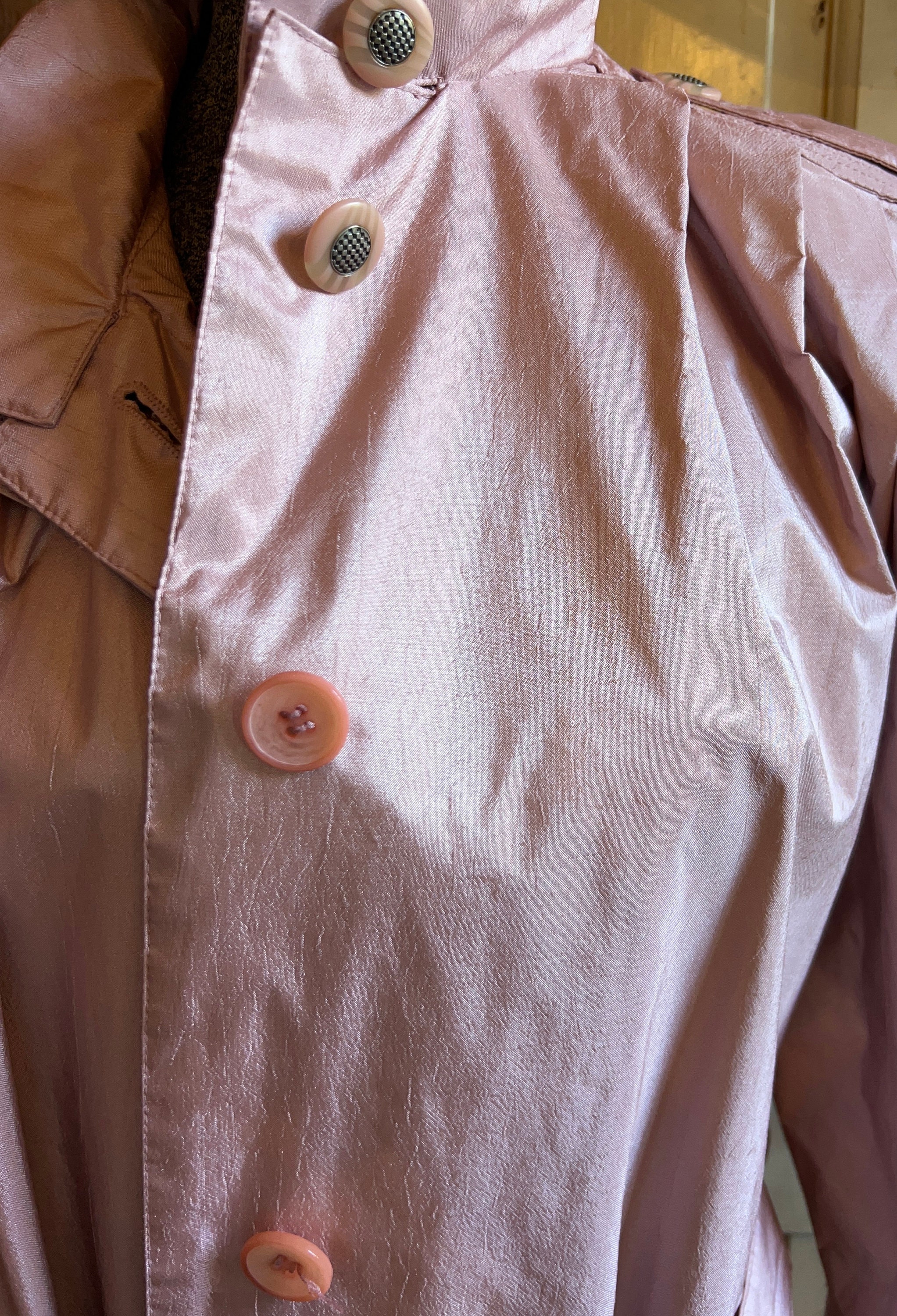 Vintage 1980s British Mist Pink Trench Coat Raincoat - Etsy