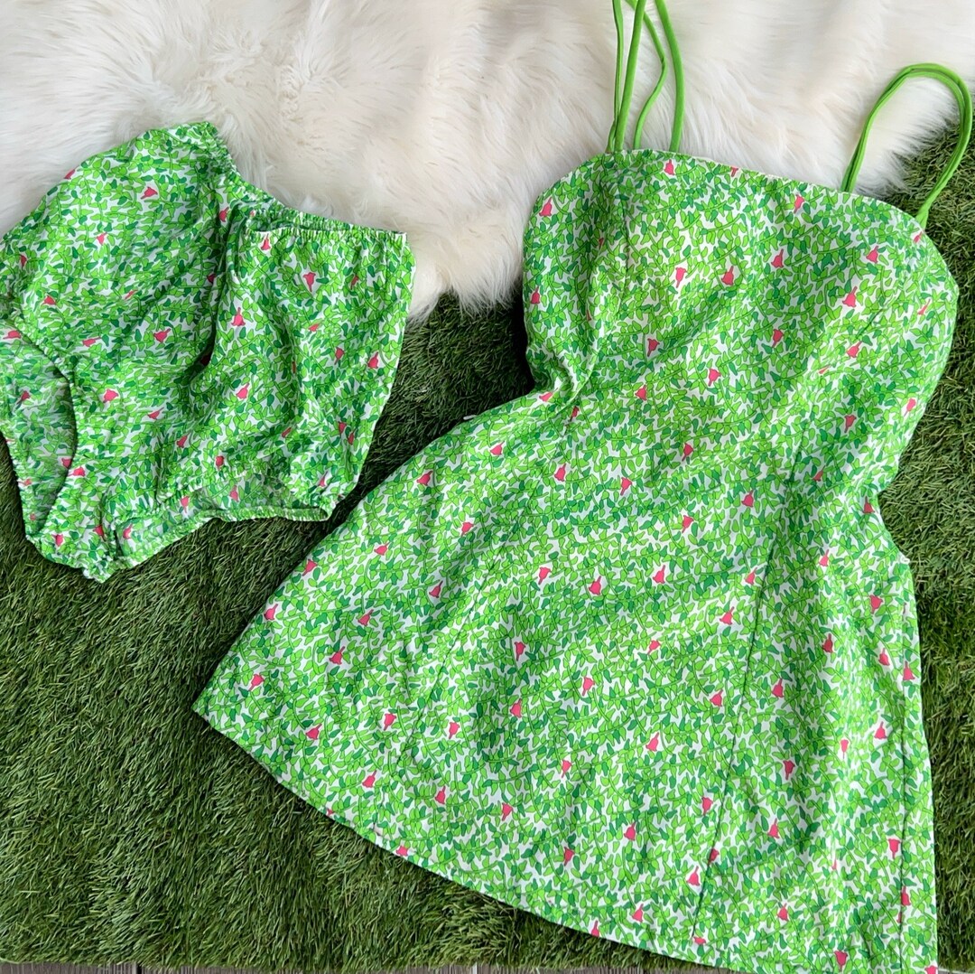 Vintage 1960s Swim Dress and Bloomers, Gabar New York, Floral Swimsuit ...