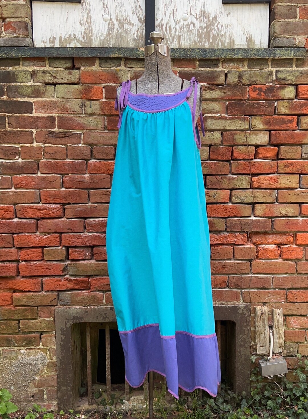 Vintage 1970s Bill Tice Color Block Sundress - Etsy