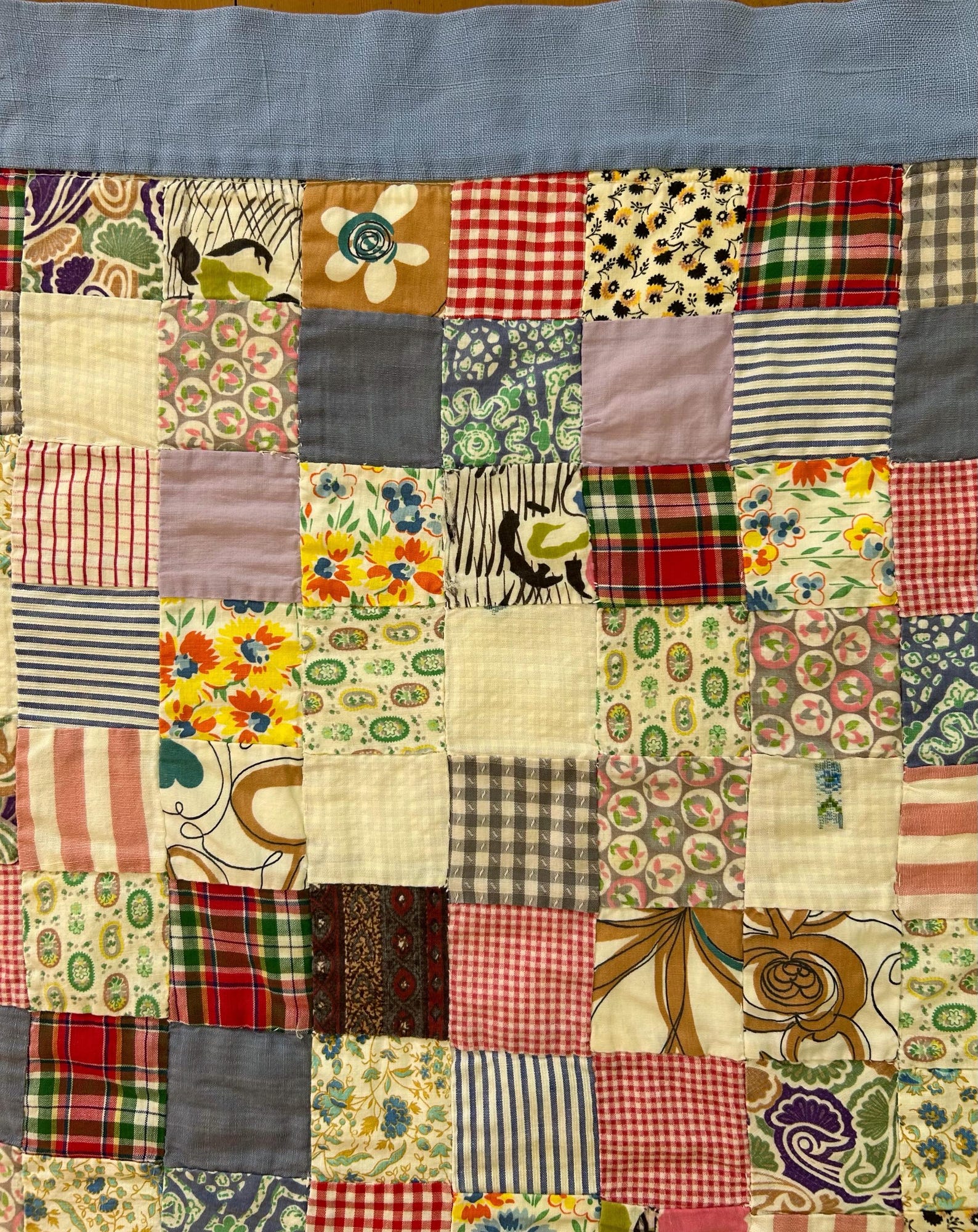 Vintage 1930s Handmade Postage Stamp Throw Quilt - Etsy