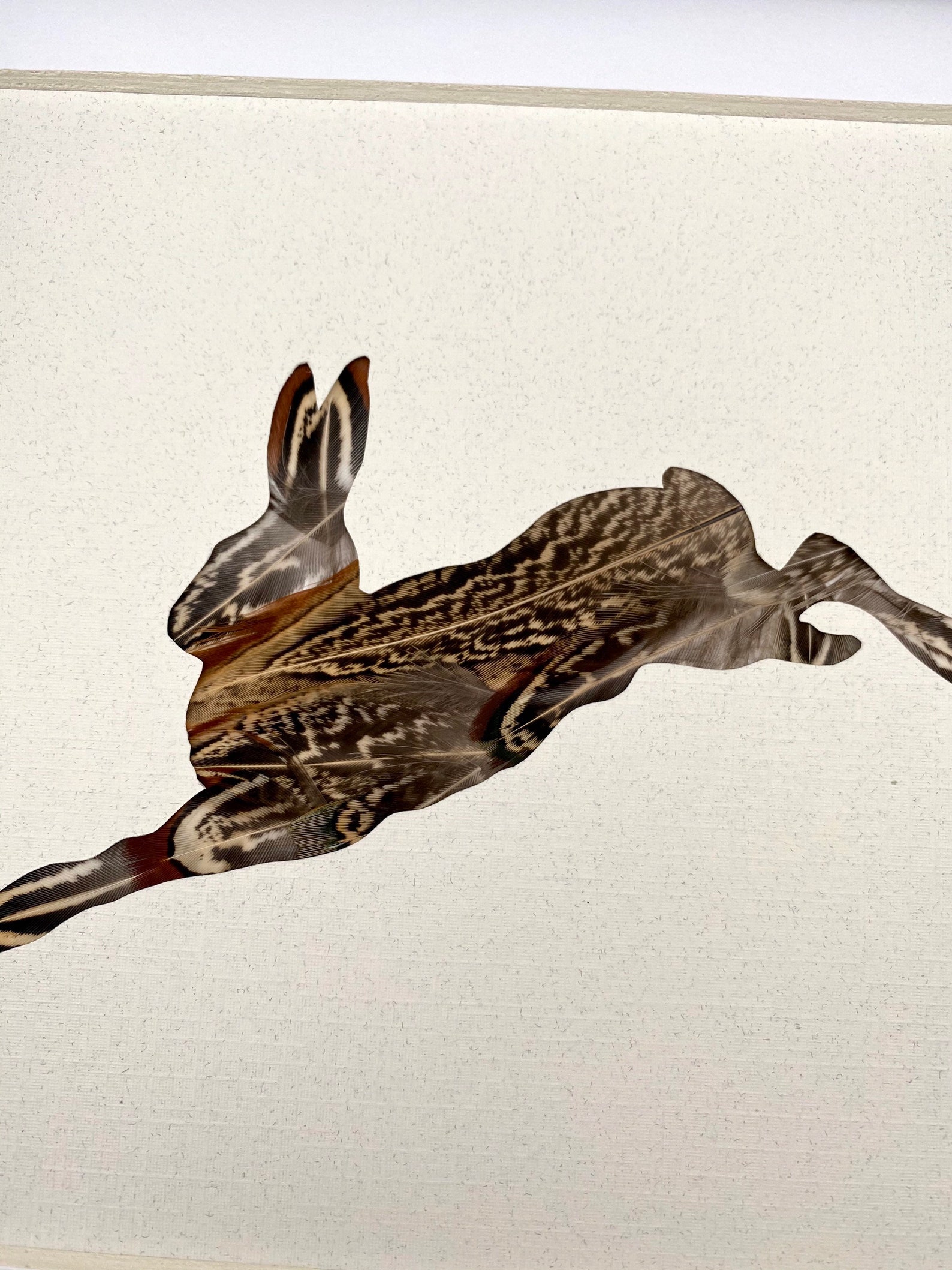 Leaping Hare Silhouette Framed Artwork | Etsy