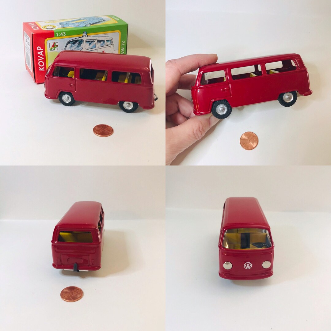 Toy VW Red Bus, Made in Czech Republic, Toy Metal Bus, Collectible, by ...