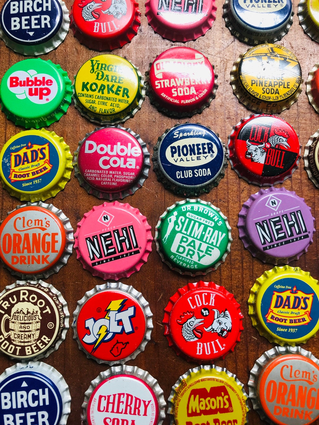 Vintage, Soda Pop, Set of 25 Bottle Caps, Old New Stock, by ...
