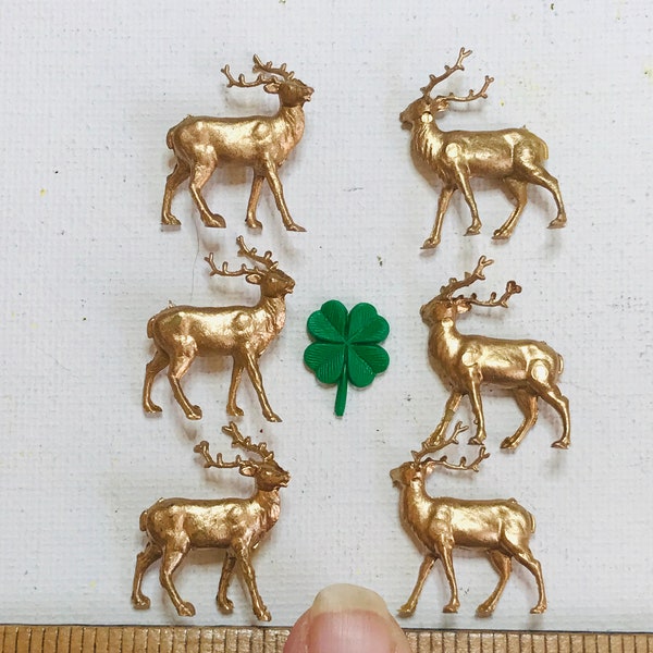 Gold Reindeer - Etsy