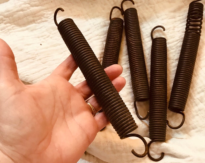 Set of Four Steel, Industrial, Springs, Set of Heavy Duty, Repurpose ...