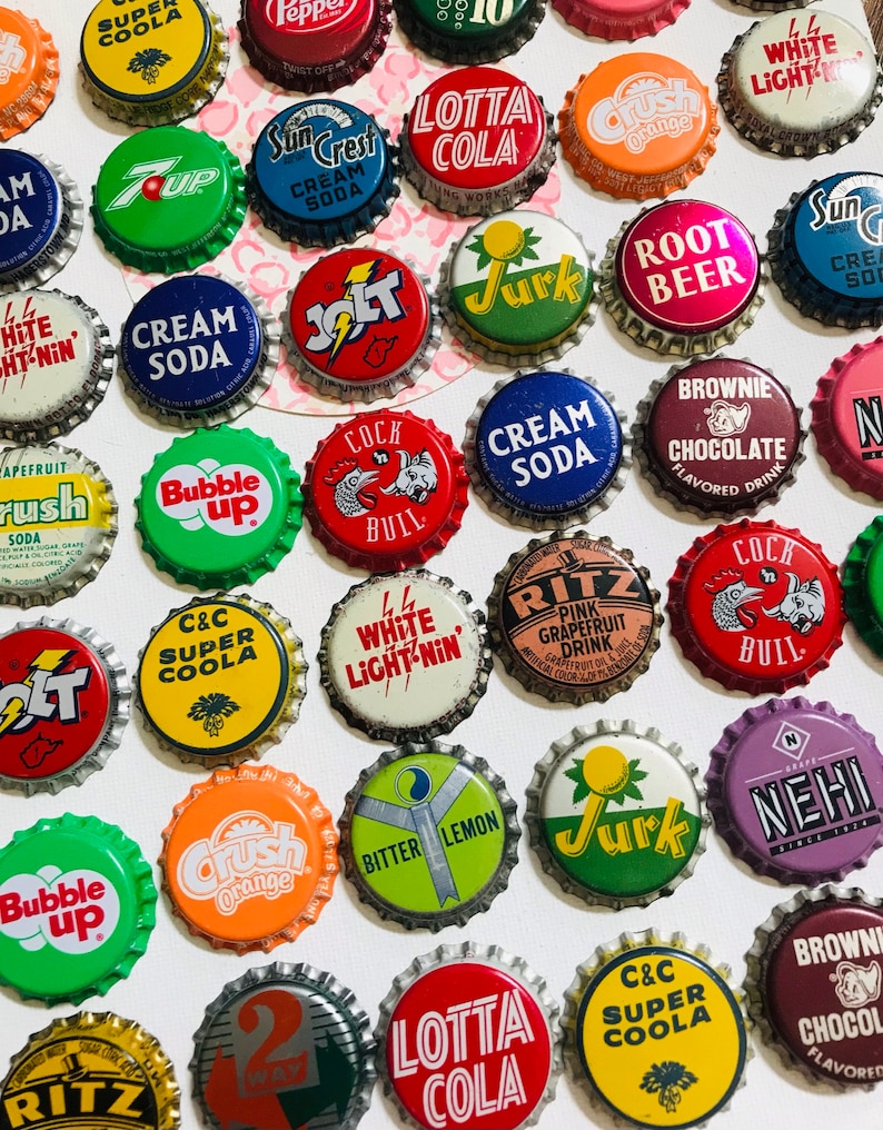 40 Pc. Set Vintage Soda Pop Caps: 1950s-80s Craft Supply - Etsy