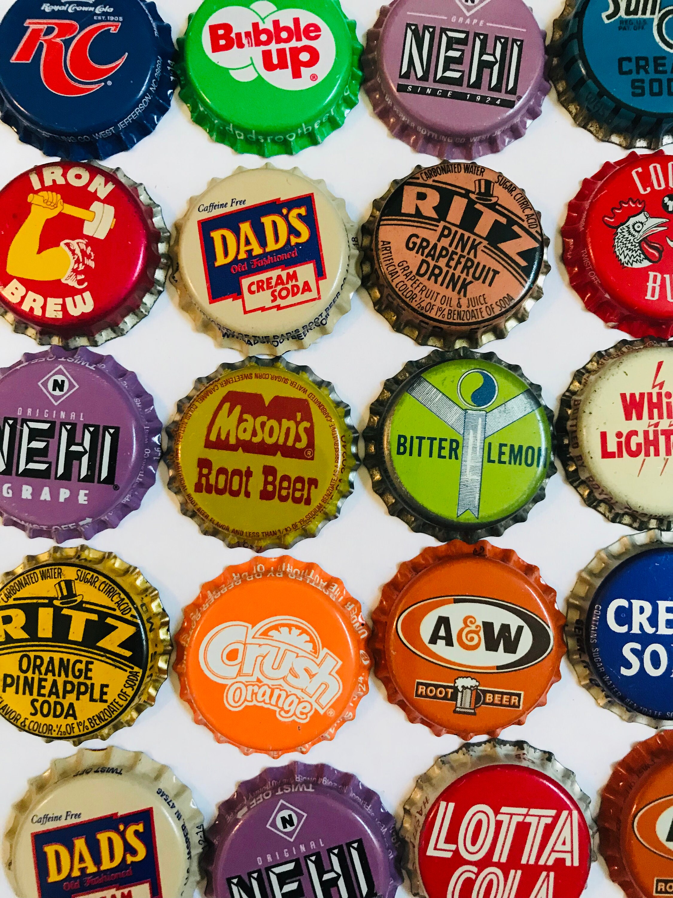 Vintage Bottle Caps Soda Pop Old New Stock Graphic | Etsy