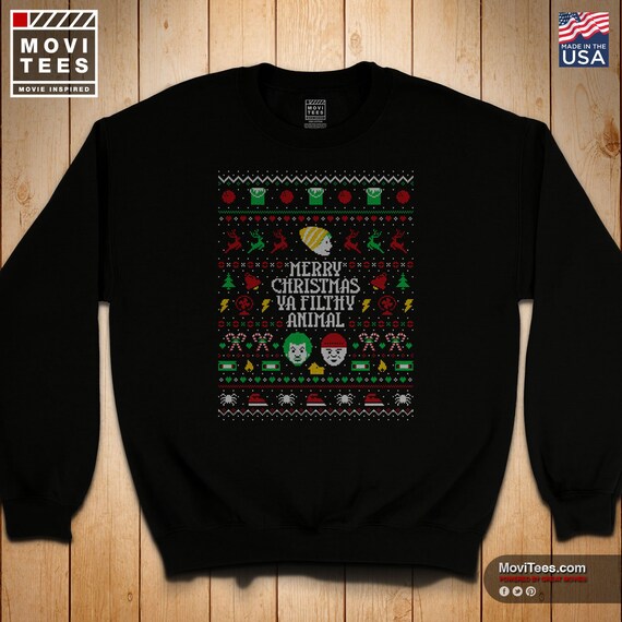 Merry Christmas Ya Filthy Animal Sweater Etsy