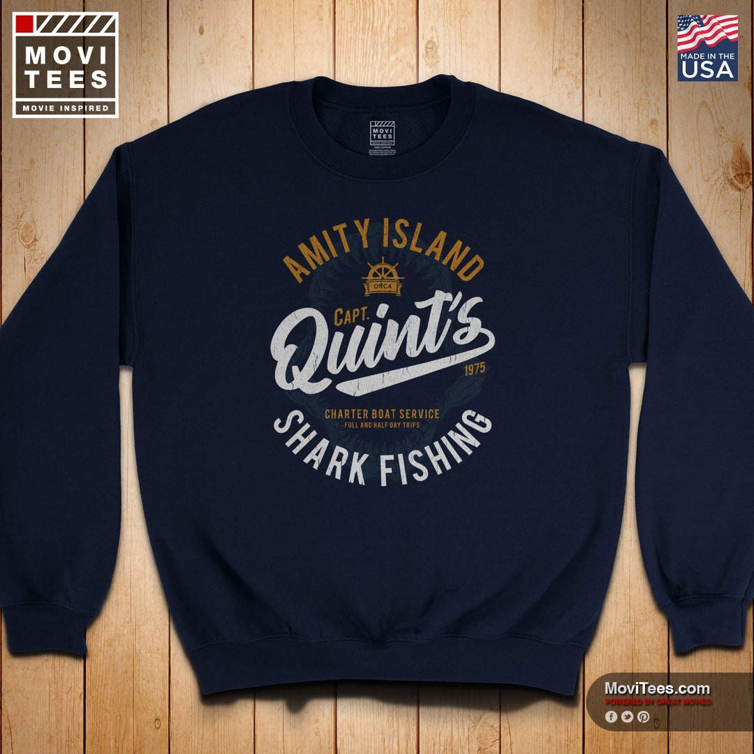 Quint's Shark Fishing Sweater: Jaws Fan Art 70s Movie Sweatshirt S-3XL ...