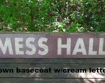 Mess hall sign | Etsy