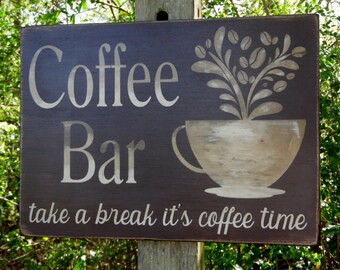Wood Coffee Sign | Etsy