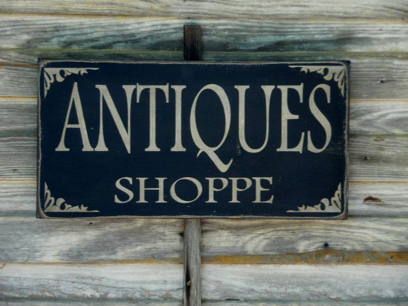Antiques Shoppe Primitive Signs Handmade Rustic Signs | Etsy