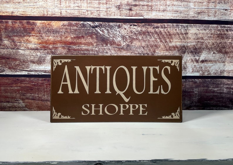 Antiques Shoppe Primitive Signs Handmade Rustic Signs | Etsy