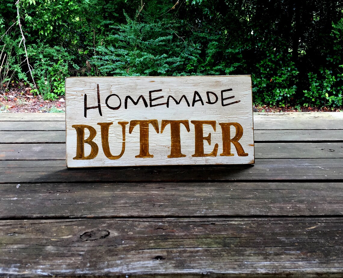 Primitive Sign Homemade Butter This Handpainted Sign Would Be | Etsy