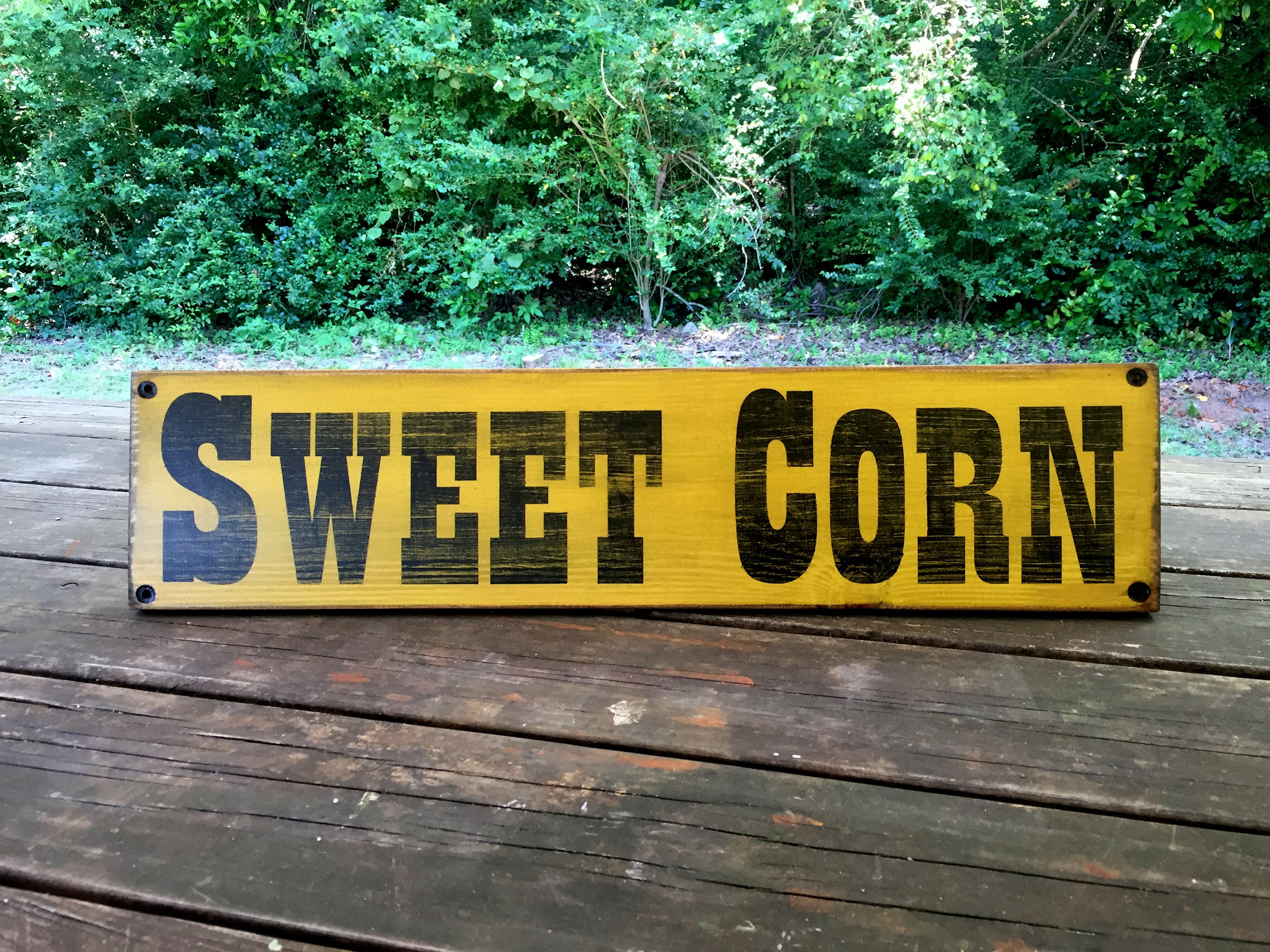 Sweet Corn Wood Sign Sweet Corn Farm Sign Distressed Sweet | Etsy