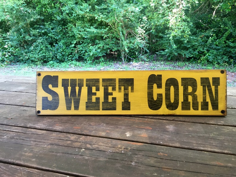 Sweet Corn Wood Sign Sweet Corn Farm Sign Distressed Sweet | Etsy