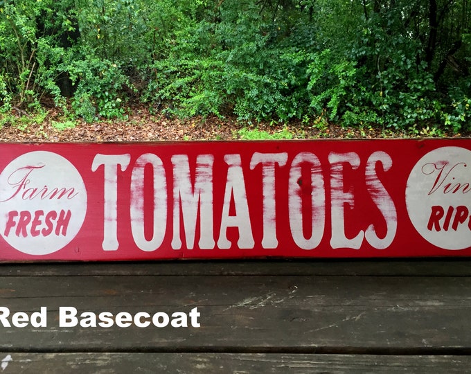 Primitive Signs Farm Fresh Tomatoes Vine Ripe, Rustic Tomatoes Sign ...