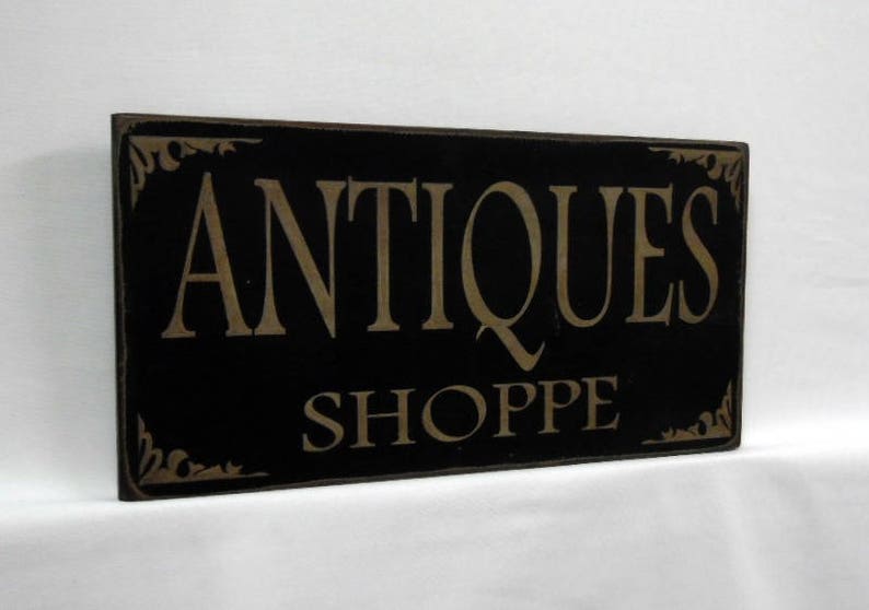 Antiques Shoppe Primitive Signs Handmade Rustic Signs | Etsy