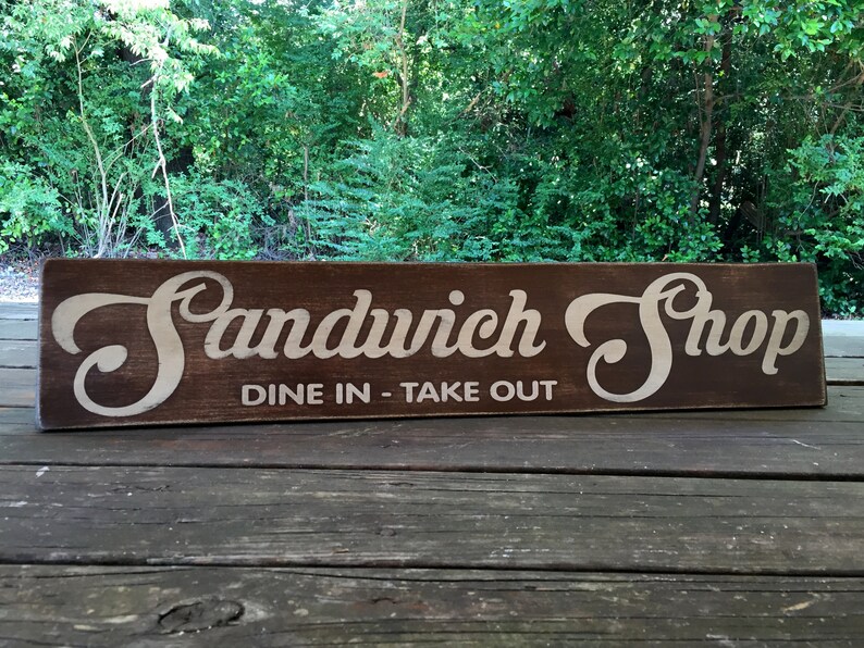Sandwich Shop Sign Sandwich Shop sign Kitchen Primitive Sign | Etsy