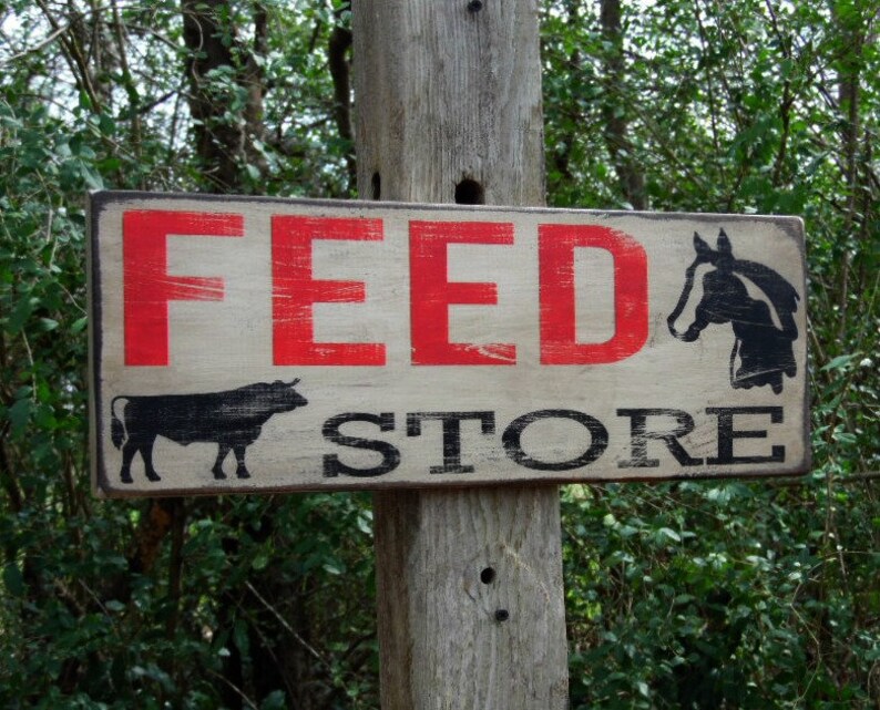 Feed Store Primitive Feed Store Sign Rustic Feed Store Sign | Etsy