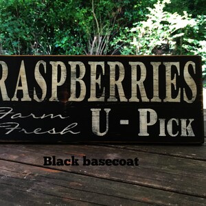 Raspberries Farm Fresh U Pick Primitive Wood Sign Rustic Sign | Etsy