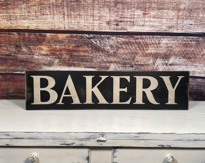 BAKERY Primitive Signs, Bakery Vintage Sign, Antiqued Sign, Bakery ...
