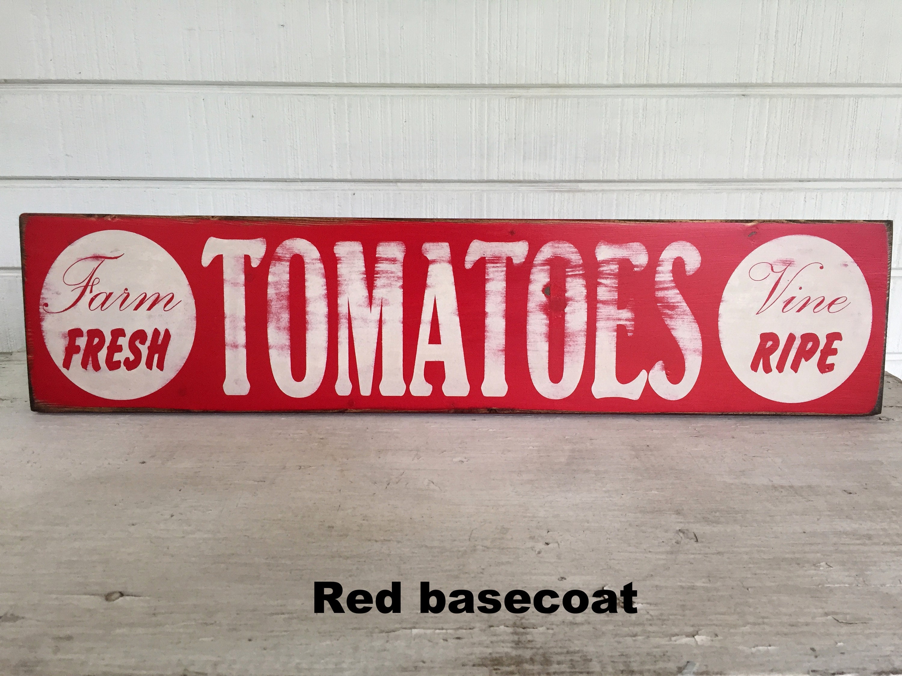 Primitive Signs Farm Fresh Tomatoes Vine Ripe Rustic Tomatoes | Etsy