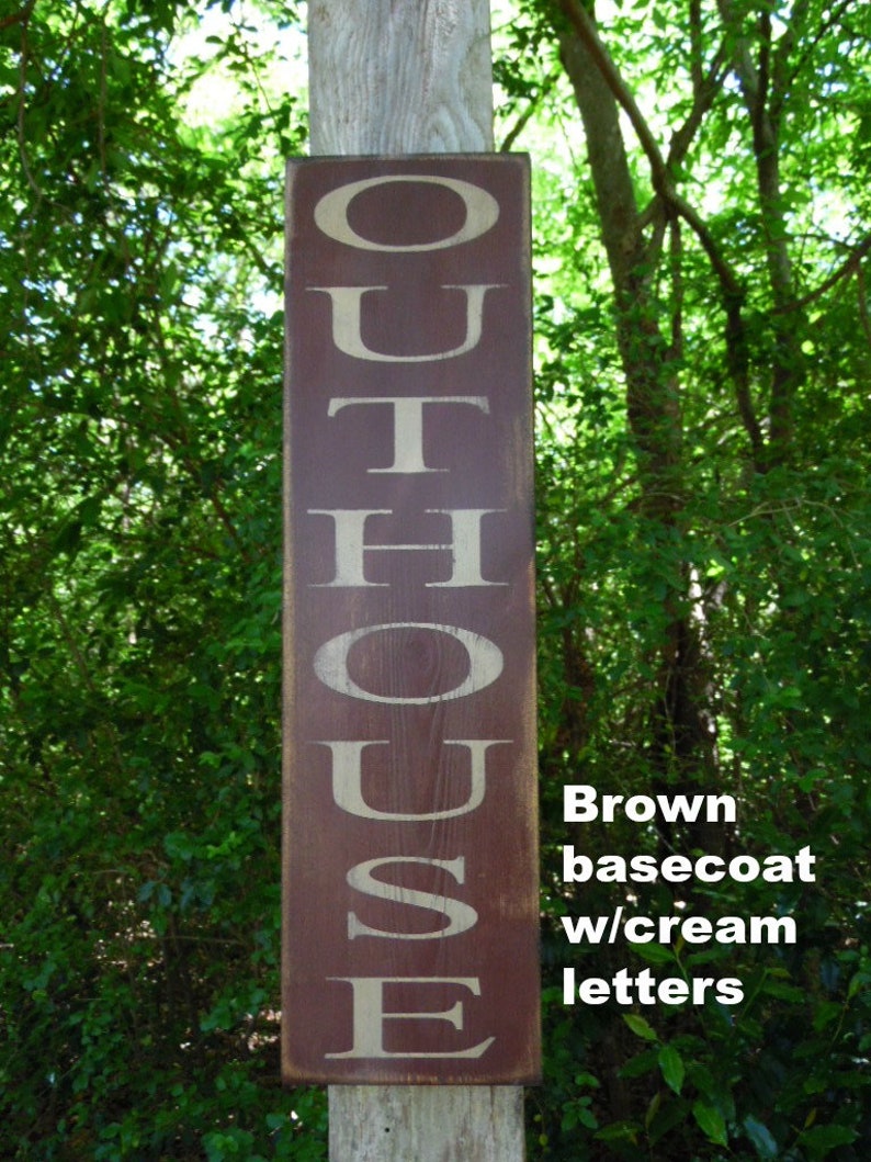 Outhouse Sign Vertical Primitive Outhouse Sign Vintage | Etsy