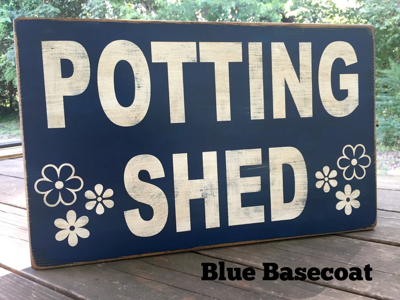 Potting Shed Signs Antiqued Potting Shed Sign Rustic Potting | Etsy
