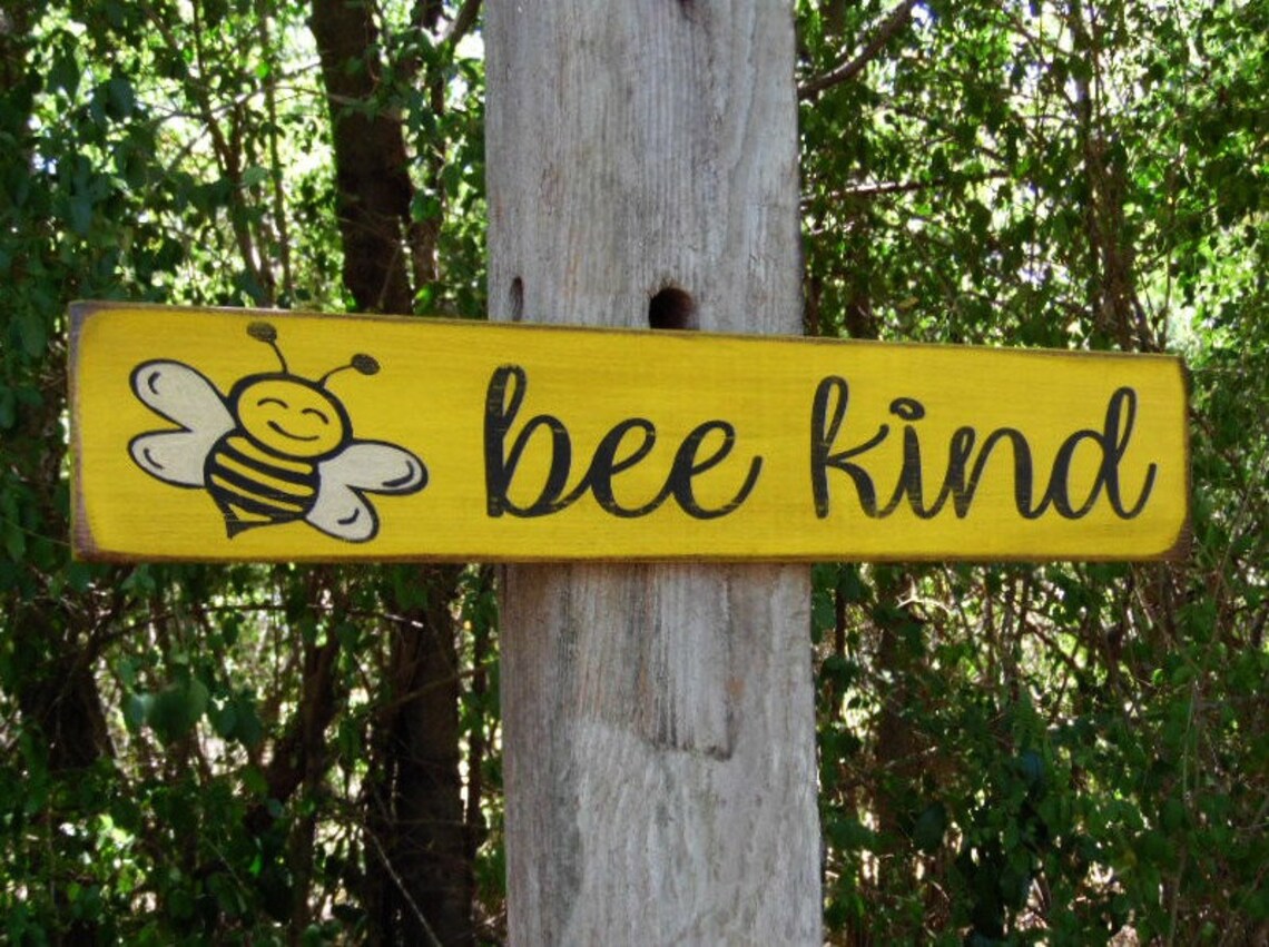 Bee Kind Honey Sign Primitive Honey Signs Bee Kind Signs | Etsy