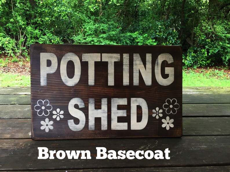 Potting Shed Signs Antiqued Potting Shed Sign Rustic Potting | Etsy