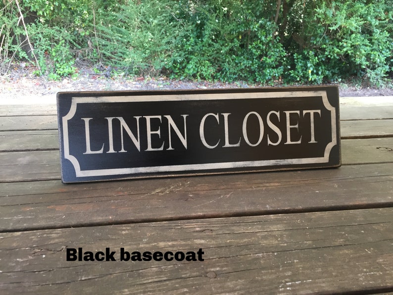 Linen Closet Primitive Sign Vintage Sign Bathroom Sign Rustic | Etsy