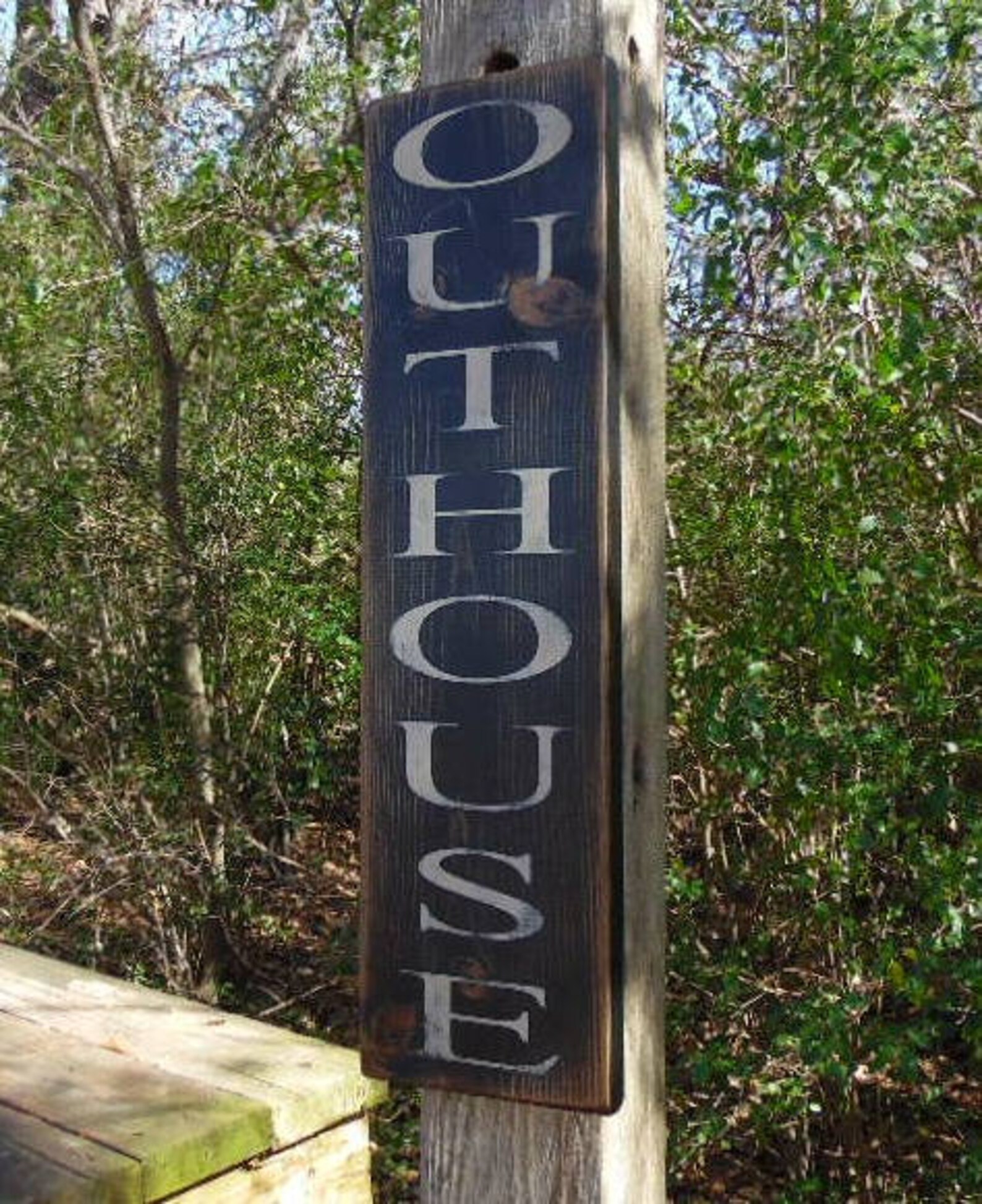 Outhouse Sign Vertical Primitive Outhouse Sign Vintage | Etsy