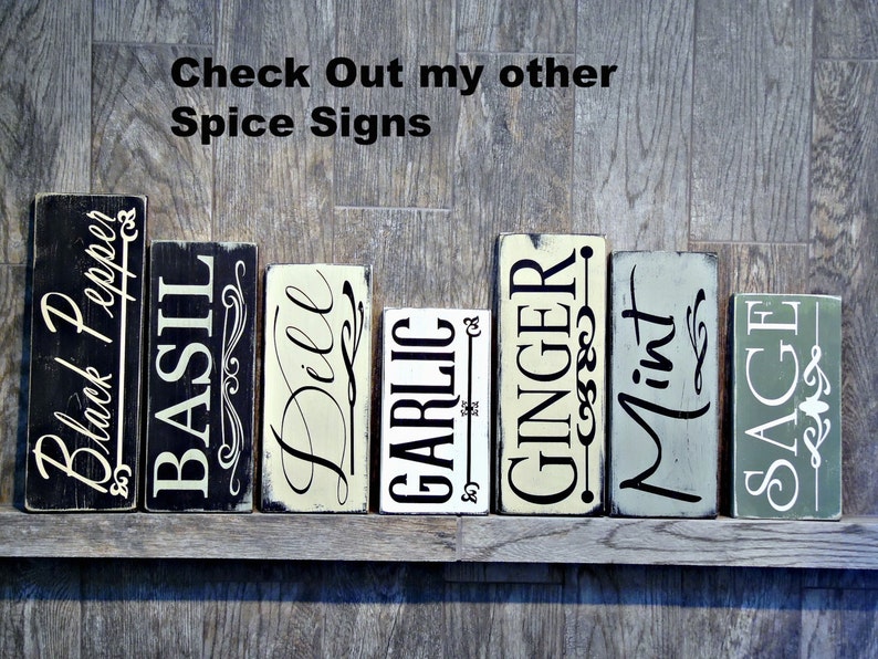 Mustard Seeds Spice Sign Primitive Sign Rustic Spice Sign | Etsy