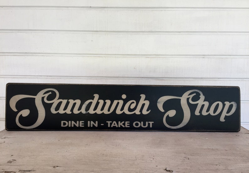 Sandwich Shop Sign Sandwich Shop Sign Kitchen Primitive Sign | Etsy