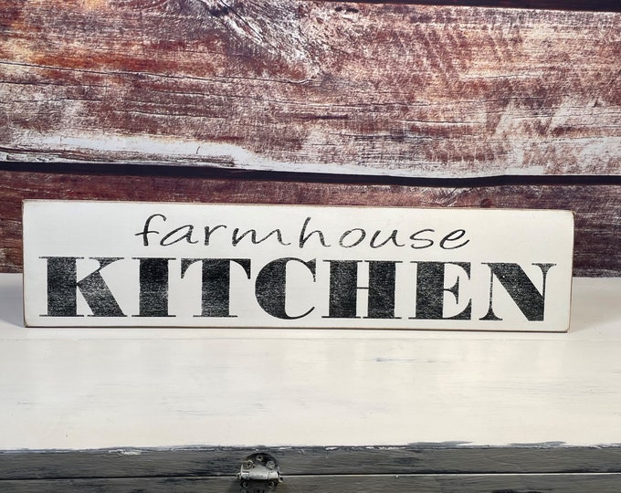 Farmhouse Kitchen Sign, Farmhouse Kitchen Primitive Sign, Rustic ...