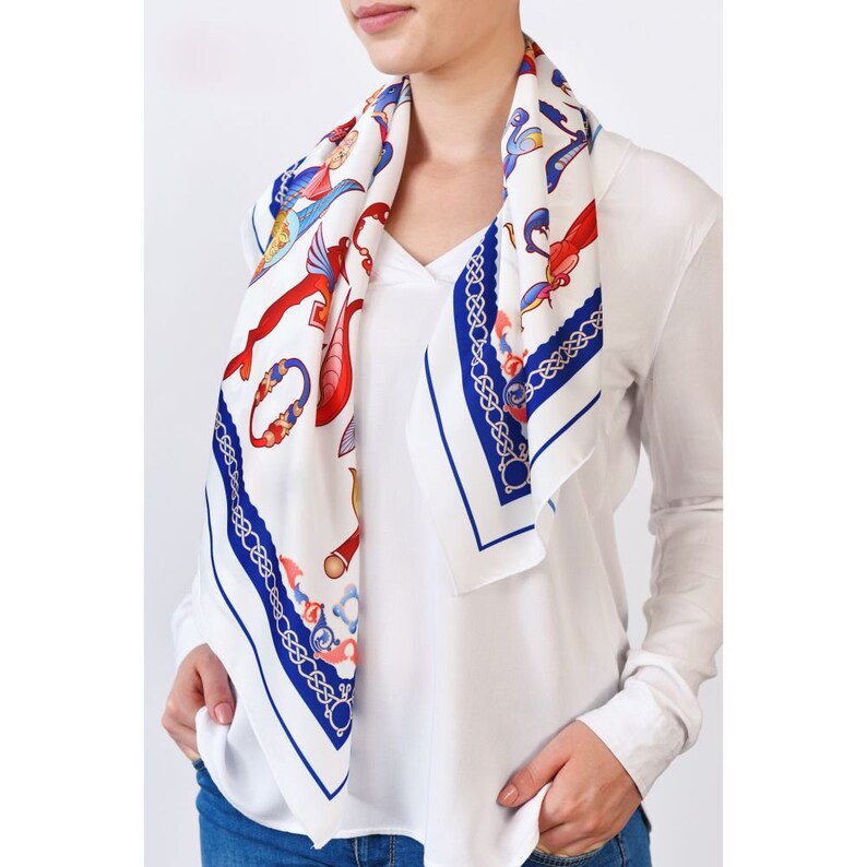 Armenian Alphabet Scarf Armenian Bird Letters Trchnakir Collection AYB ...
